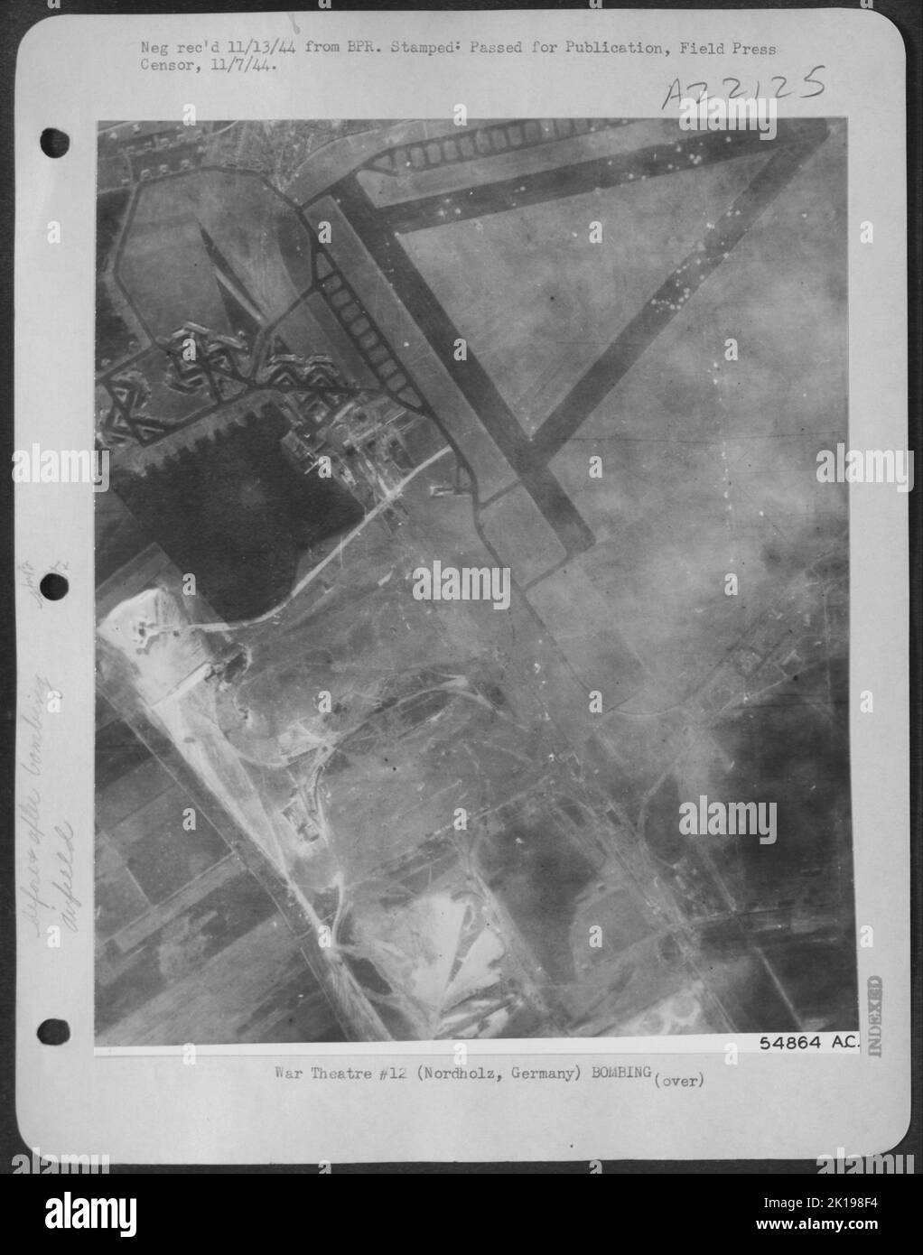 Unusual in design, this is a photo of the Nazi airfield at Nordholz ...