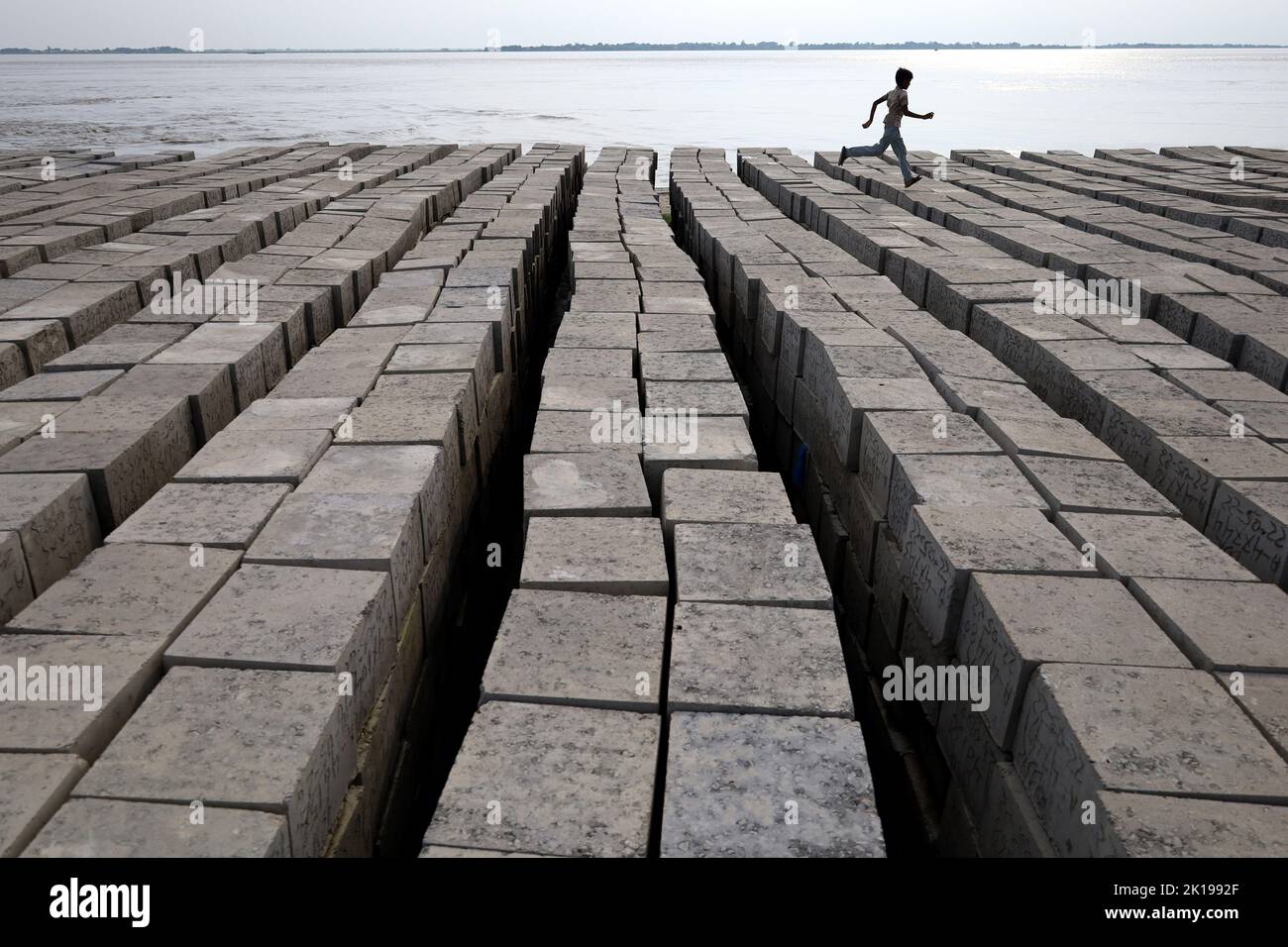 Dohar, Dhaka, Bangladesh. 16th Sep, 2022. To prevent the erosion of the ...
