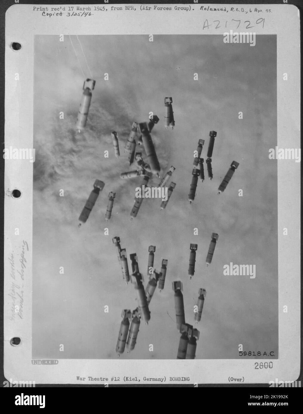 Kiel Germany, Pounded By A Whole Division Of Consolidated B-24 ...