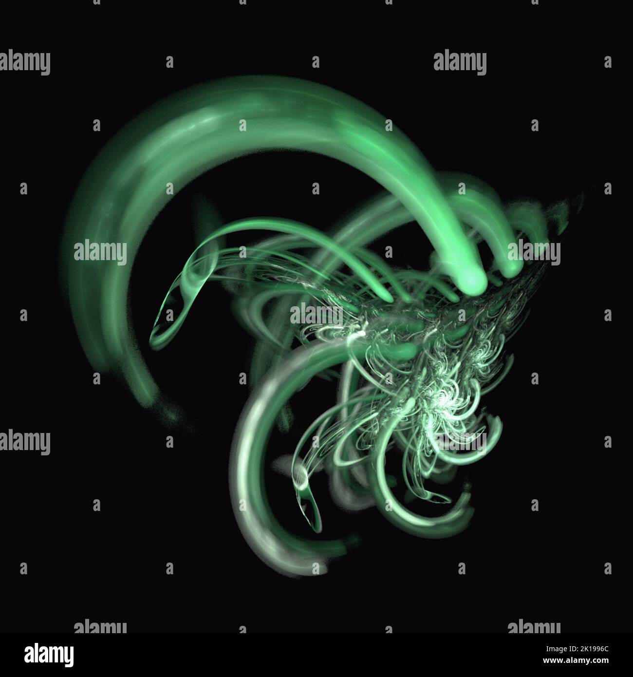 green abstract element on black background, digital graphic, background ...