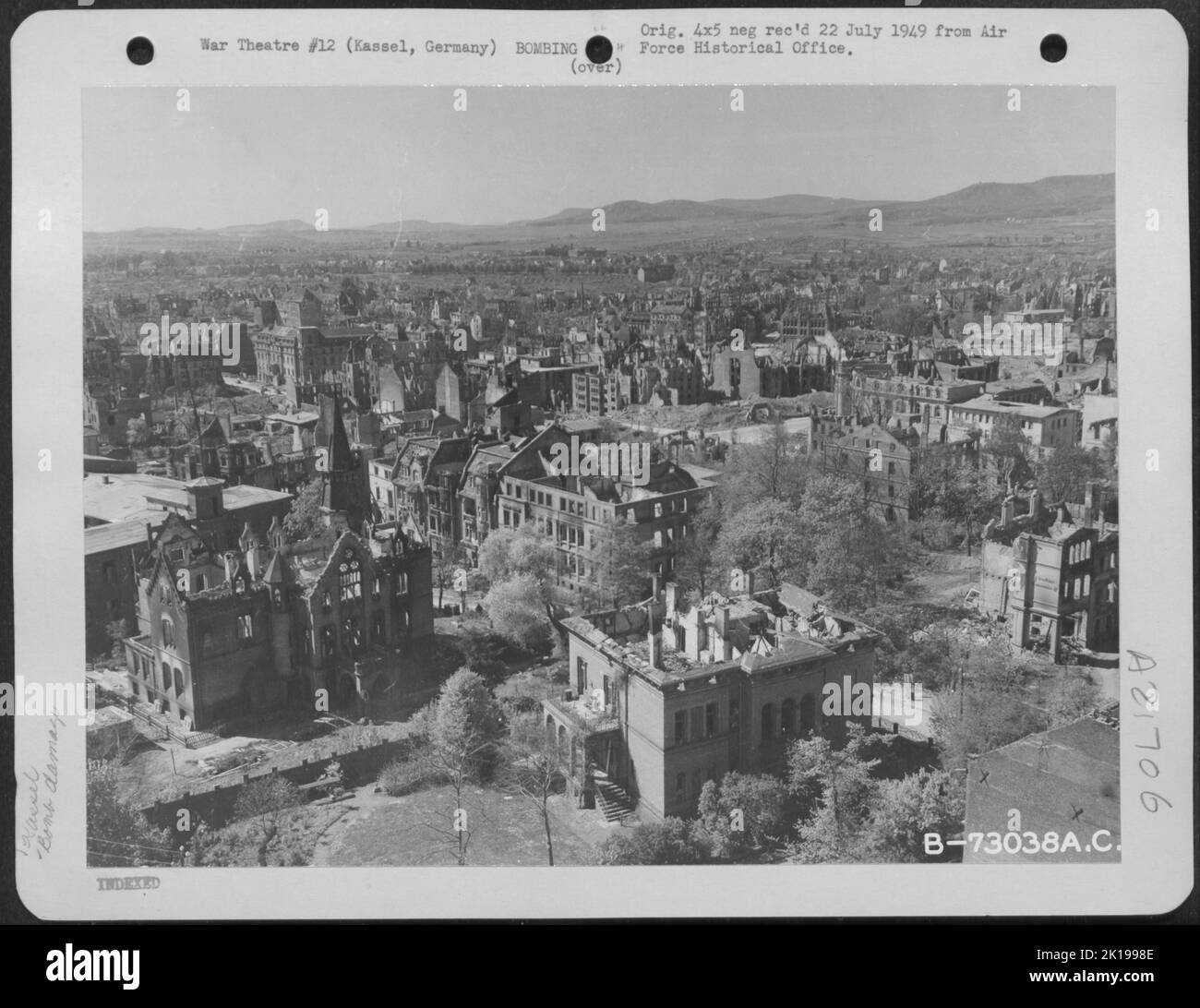 Bomb Damaged Buildings In Kassel, Germany. 29 April 1945 Stock Photo ...