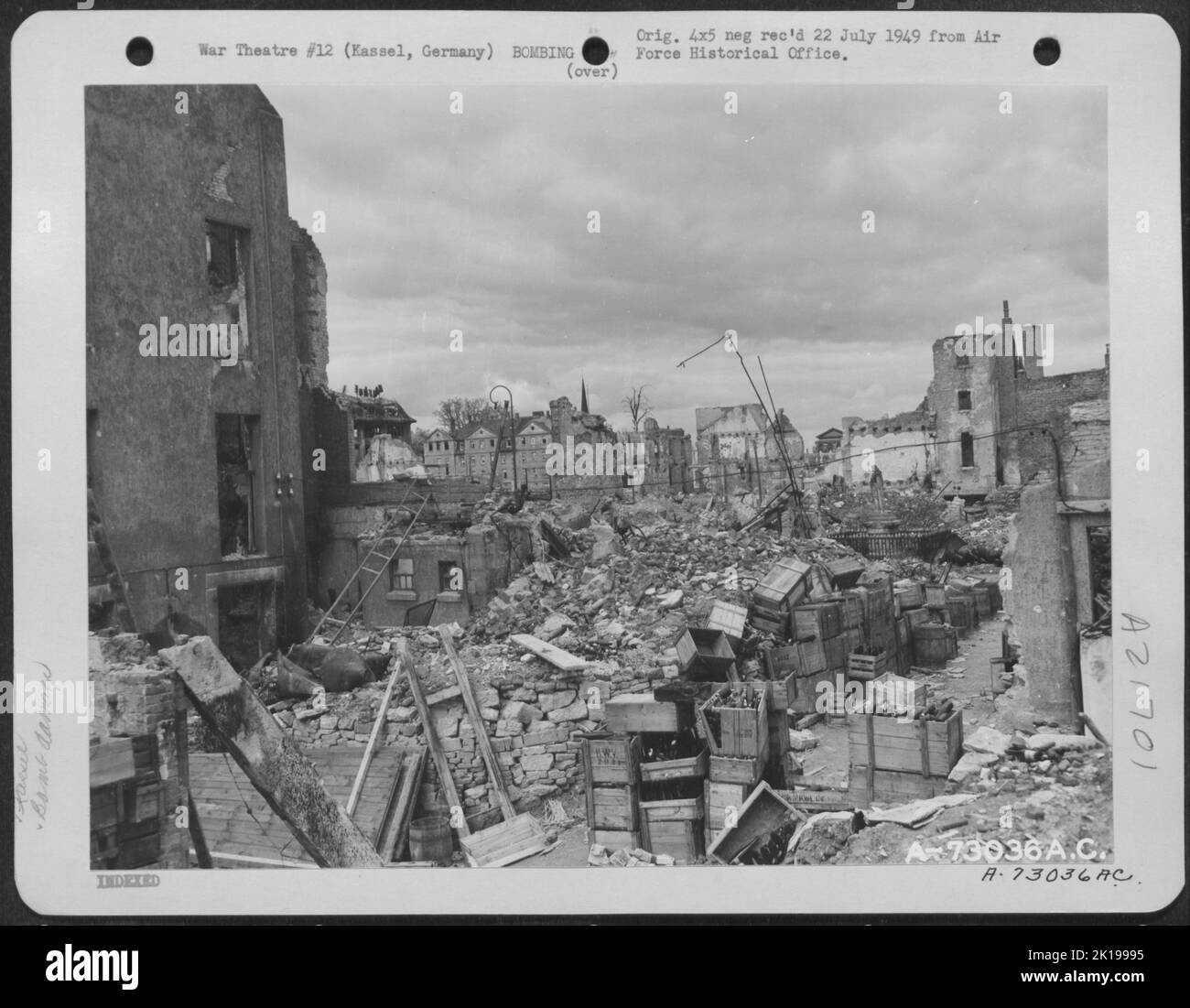Bomb Damaged Buildings In Kassel, Germany. 29 April 1945 Stock Photo ...