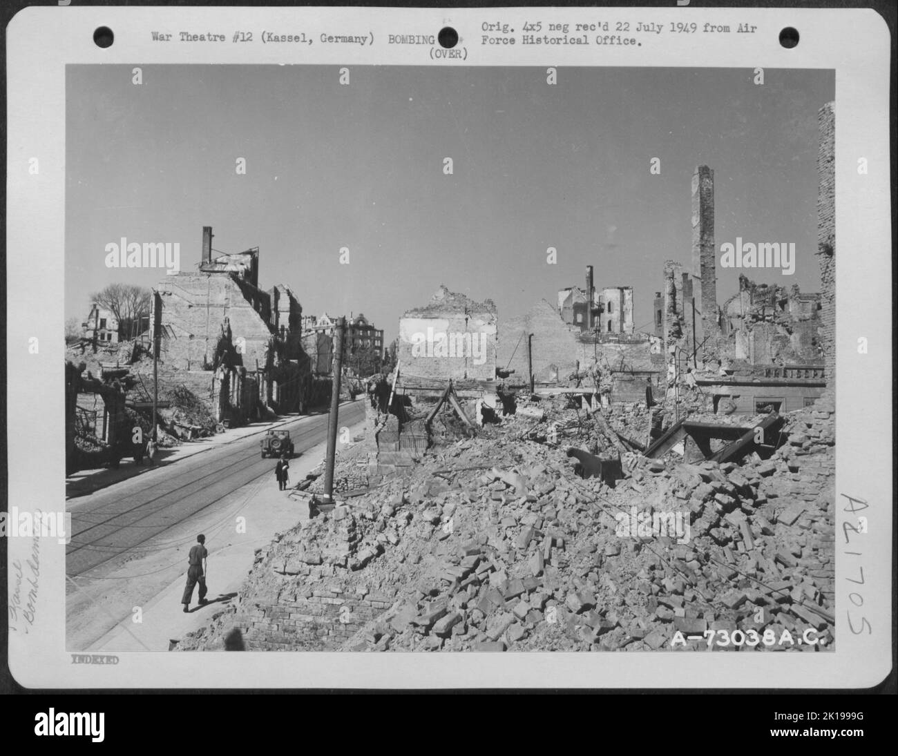 Bomb Damaged Buildings In Kassel, Germany. 29 April 1945 Stock Photo ...