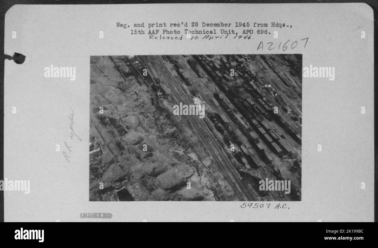 Bomb Damage Inthe Hildensheim Marshalling Yards In Germany After A 9Th ...