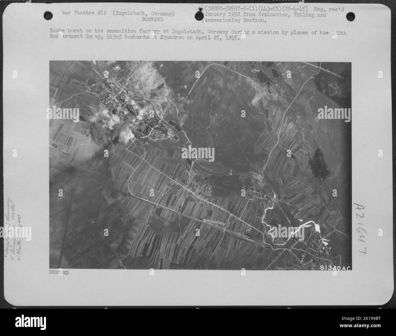 Bombs Burst On The Ammunition Factory At Ingolstadt, Germany During A ...