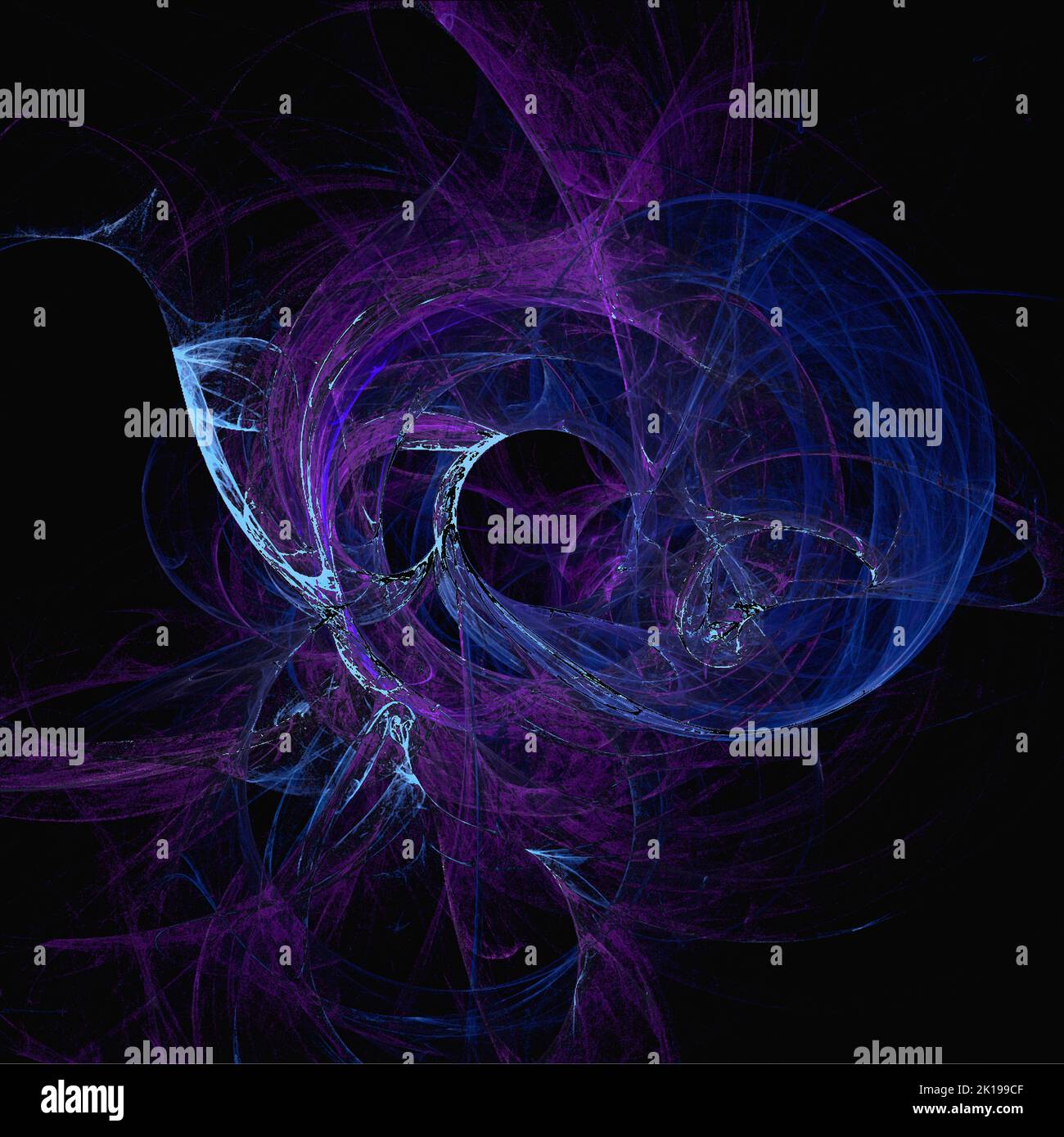 space fantasy illustration of blue planet on dark space background, art ...