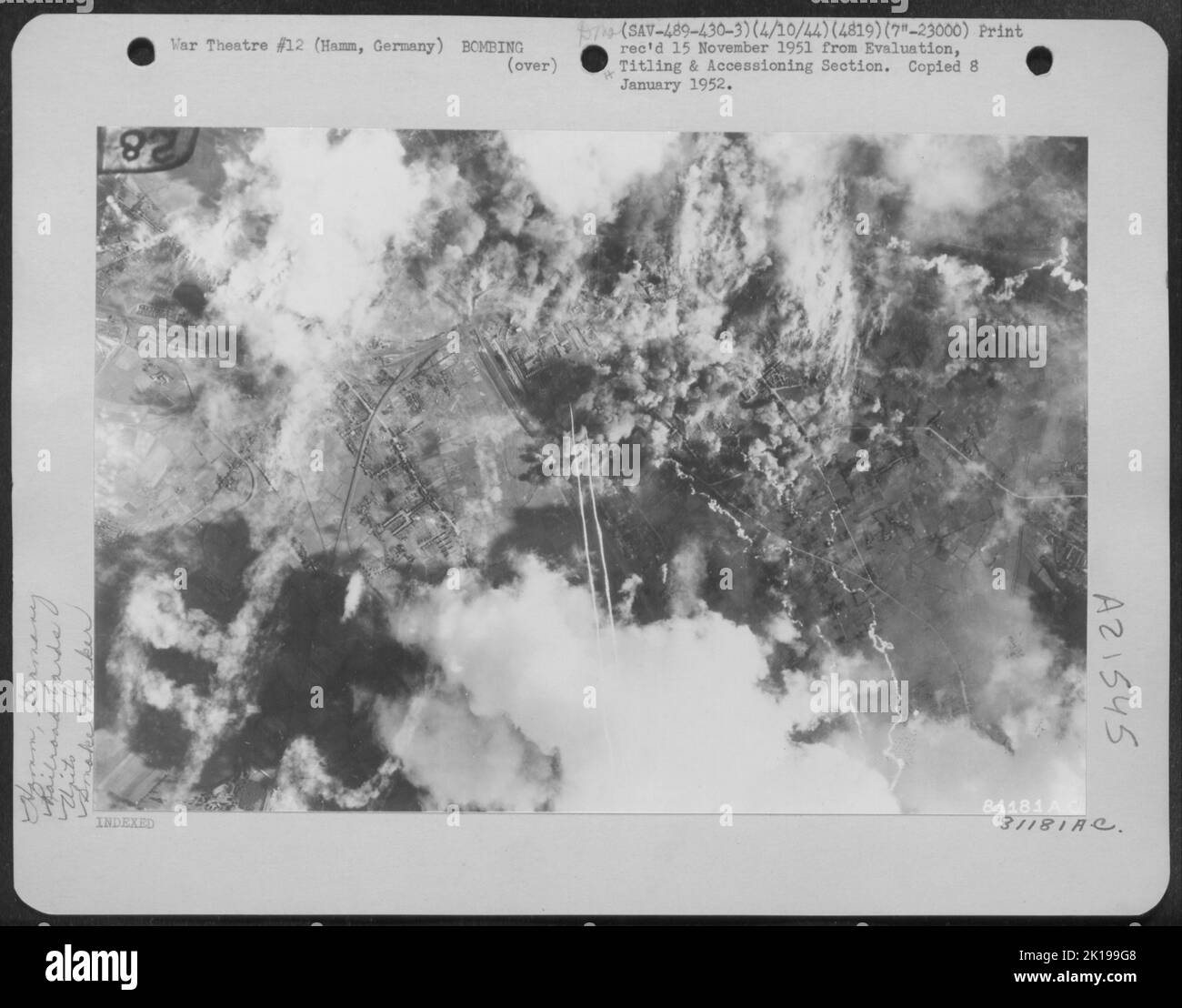 Bombing Of The Marshalling Yards At Hamm, Germany By The Bombers Of ...