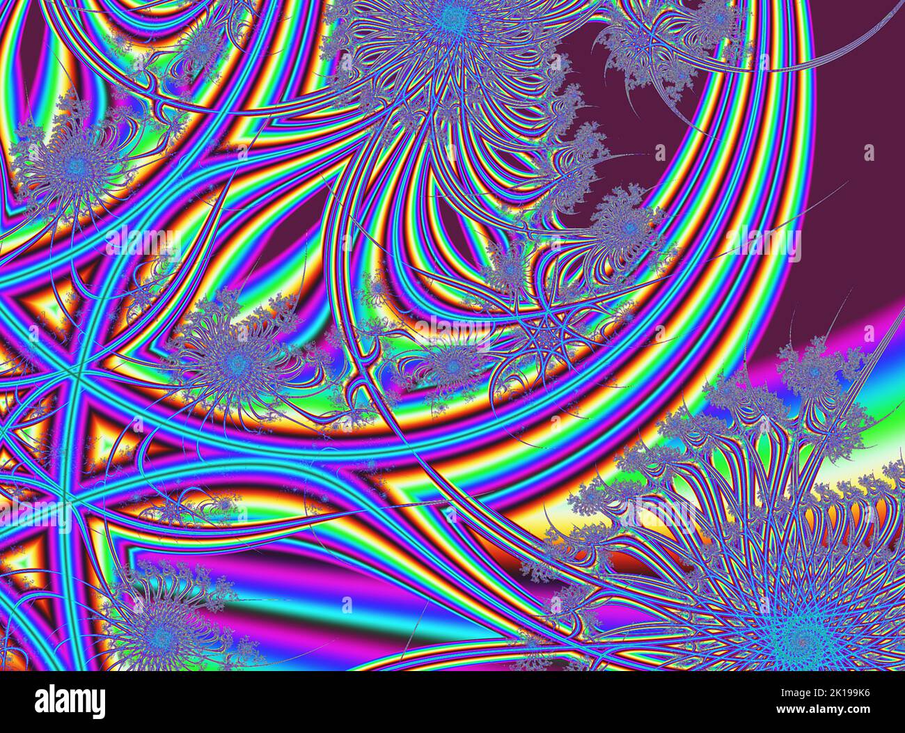 abstract bright multicolor rainbow line drawing, illustration, modern ...