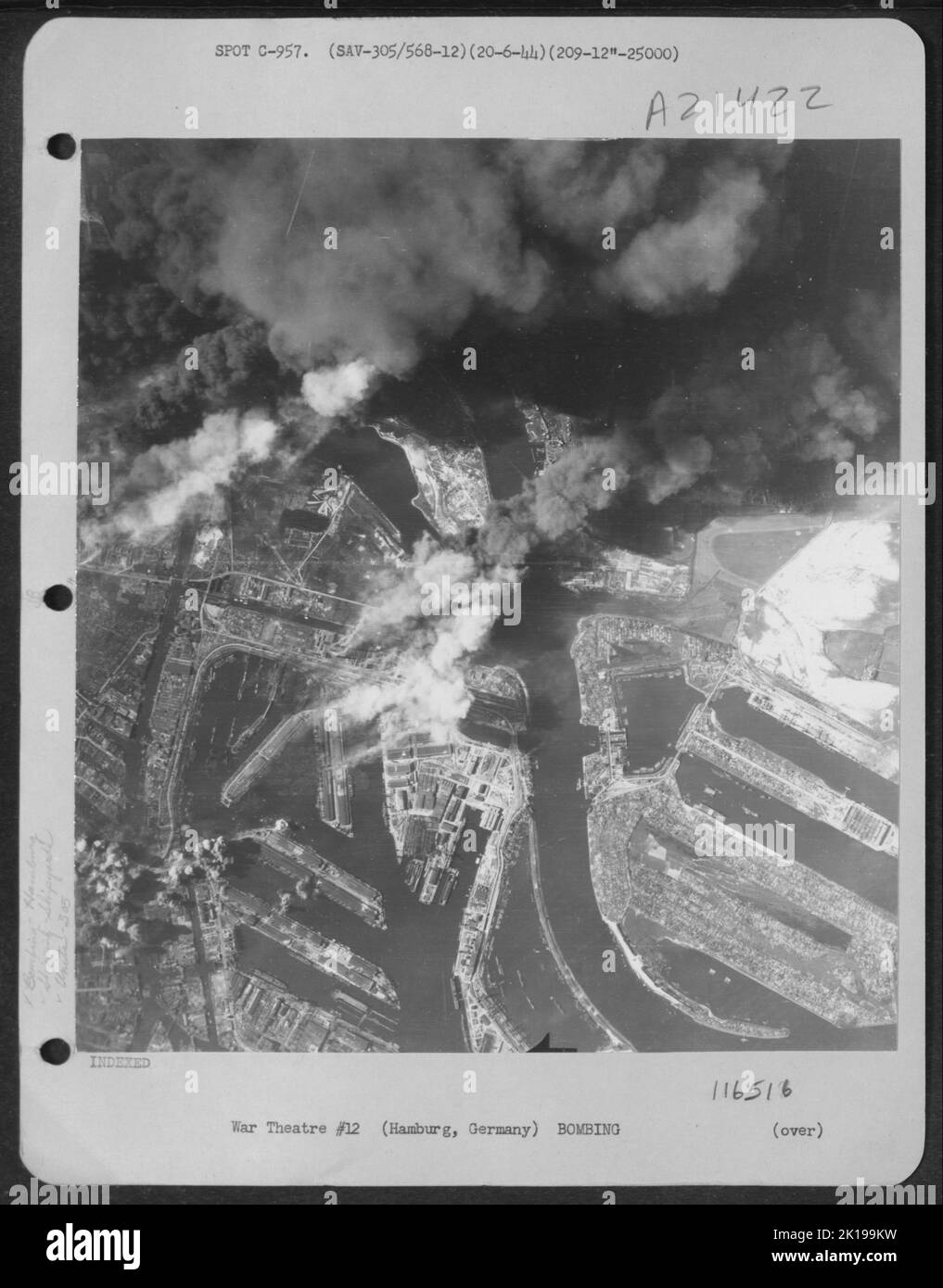 Huge Clouds Of Smoke Rise From The Shipbuilding Yards At Hamburg ...