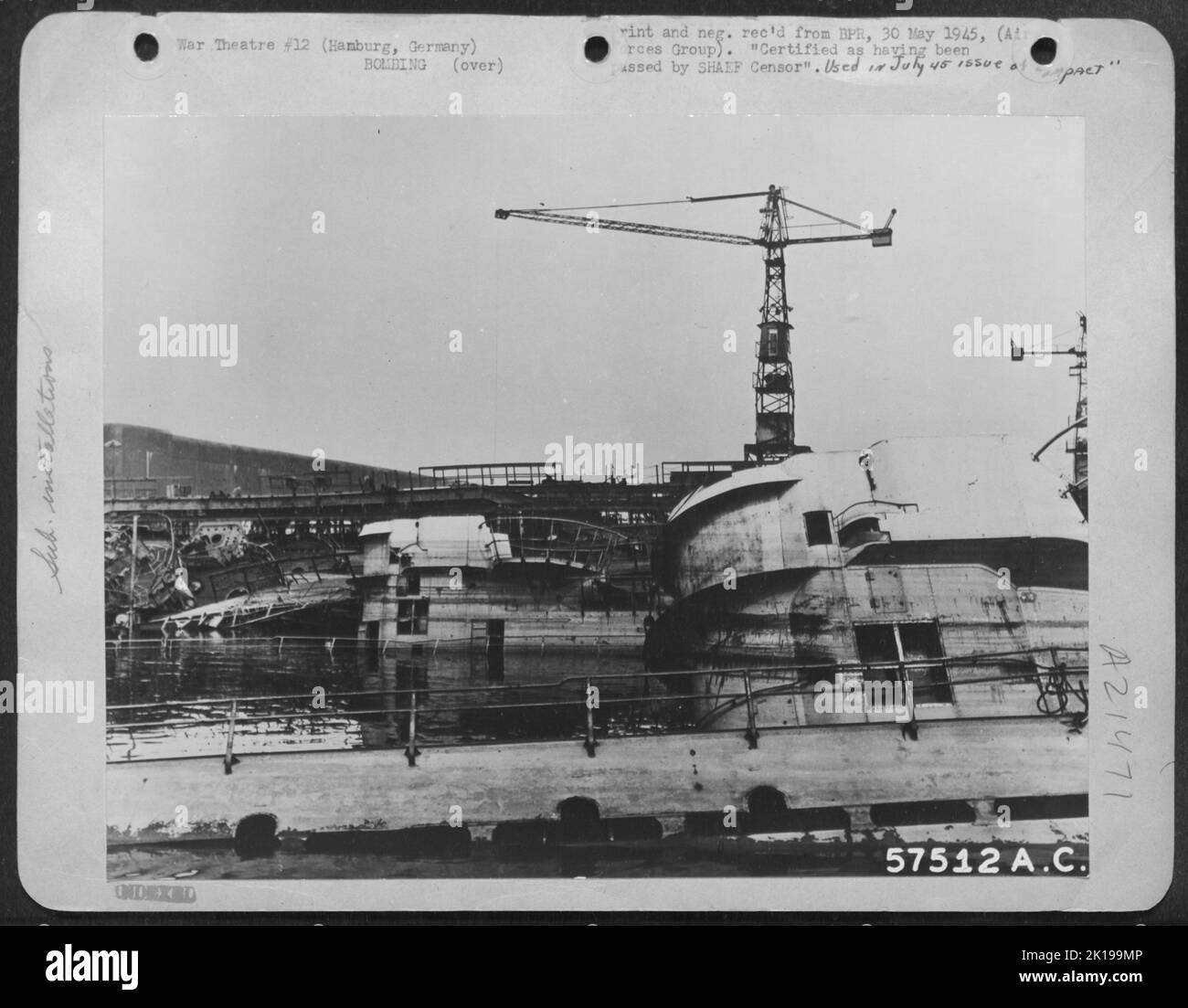 A Wrecked Submarine In The Deutsch Werke, Germany'S Largest Submarine ...