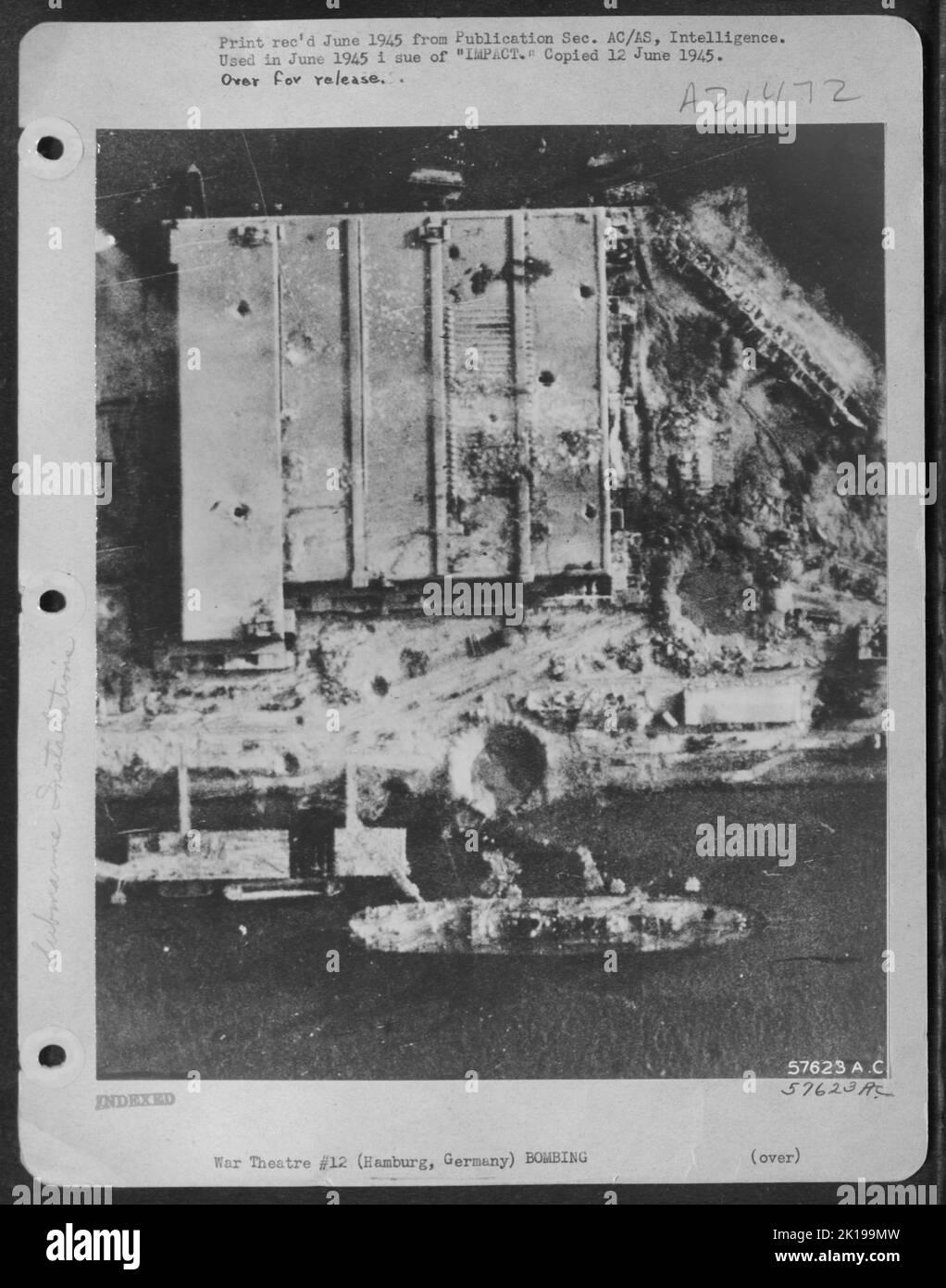 Sub Pens At Hamburg, Germany Were Attacked By RAF On 9 April 1945 With ...