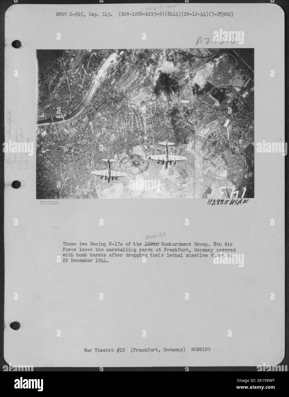 These Two Boeing B-17 "Flying Fortresses" Of The 390Th Bg, 8Th Air ...