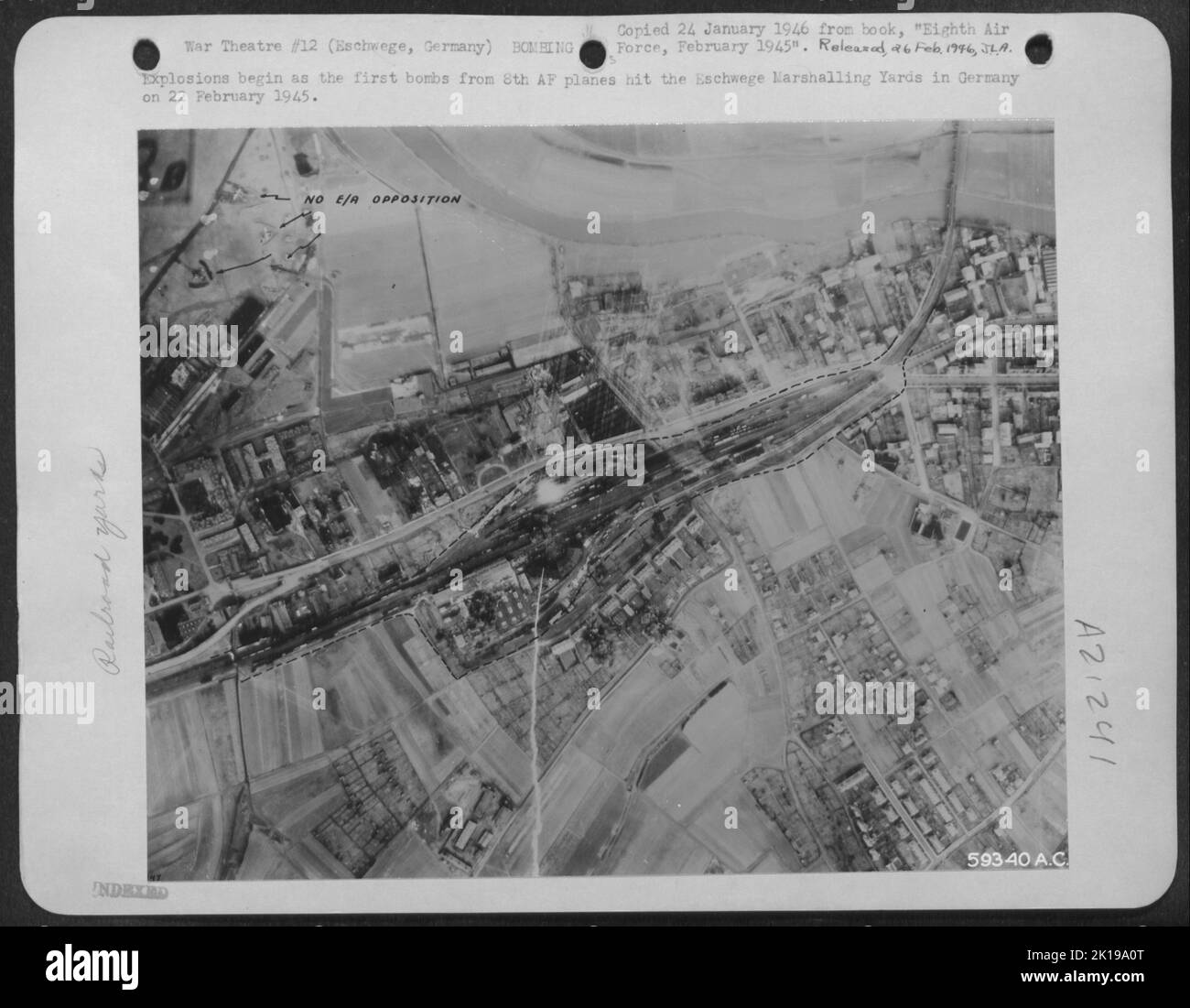 Explosions Begin As The First Bombs From 8Th Air force Planes Hit The ...