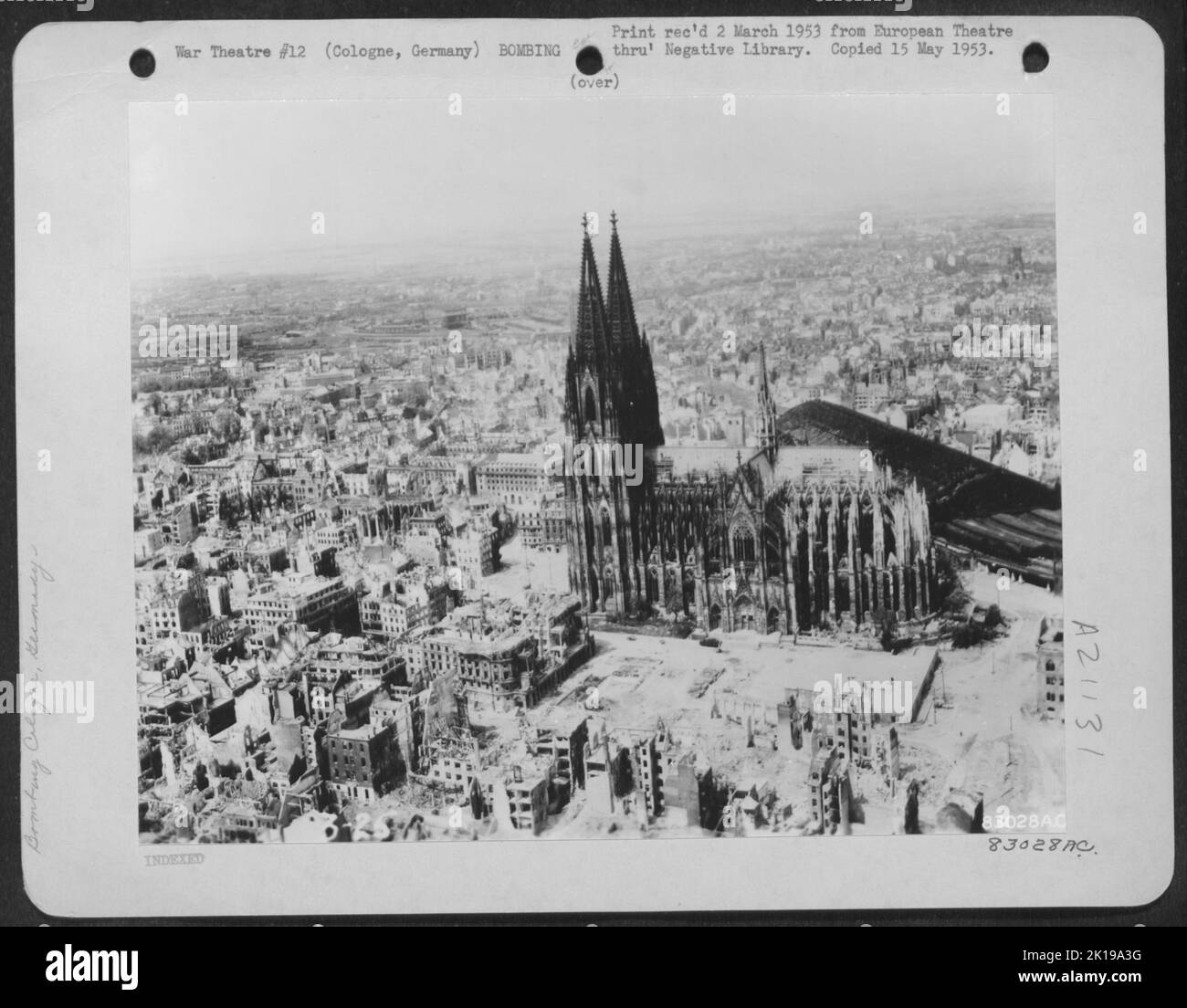 Bomb Damage, Cologne, Germany Stock Photo - Alamy