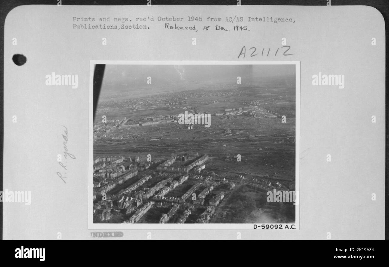 Aerial View Of Bomb Damage In Cologne, Germany Stock Photo - Alamy
