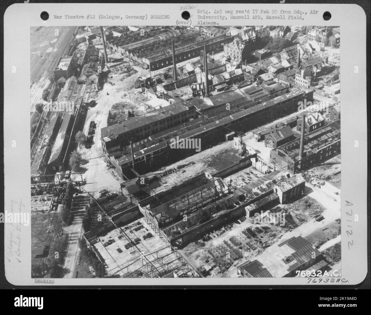 Bomb Damage To The Klockner Humboldt Factory At Cologne, Germany Stock ...