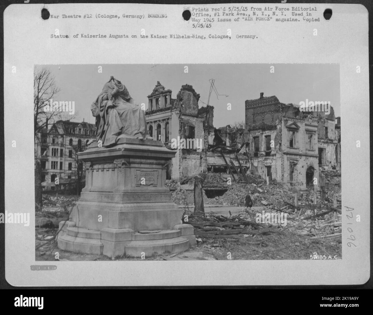 Statue Of Kaiserine Augusta On The Kaiser Wilhelm-Ring, Cologne ...