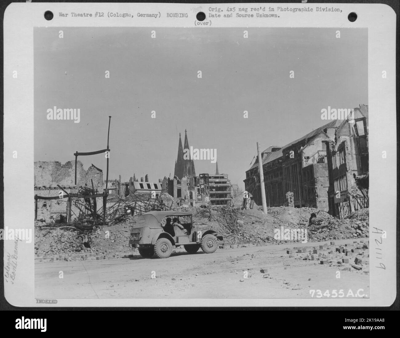 Ruins Of Cologne, Germany After Bombing By The 9Th Af. 10 April 1945 ...
