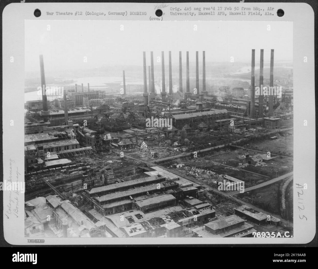 Bomb Damage To The Knapsach Factory At Cologne, Germany Stock Photo - Alamy