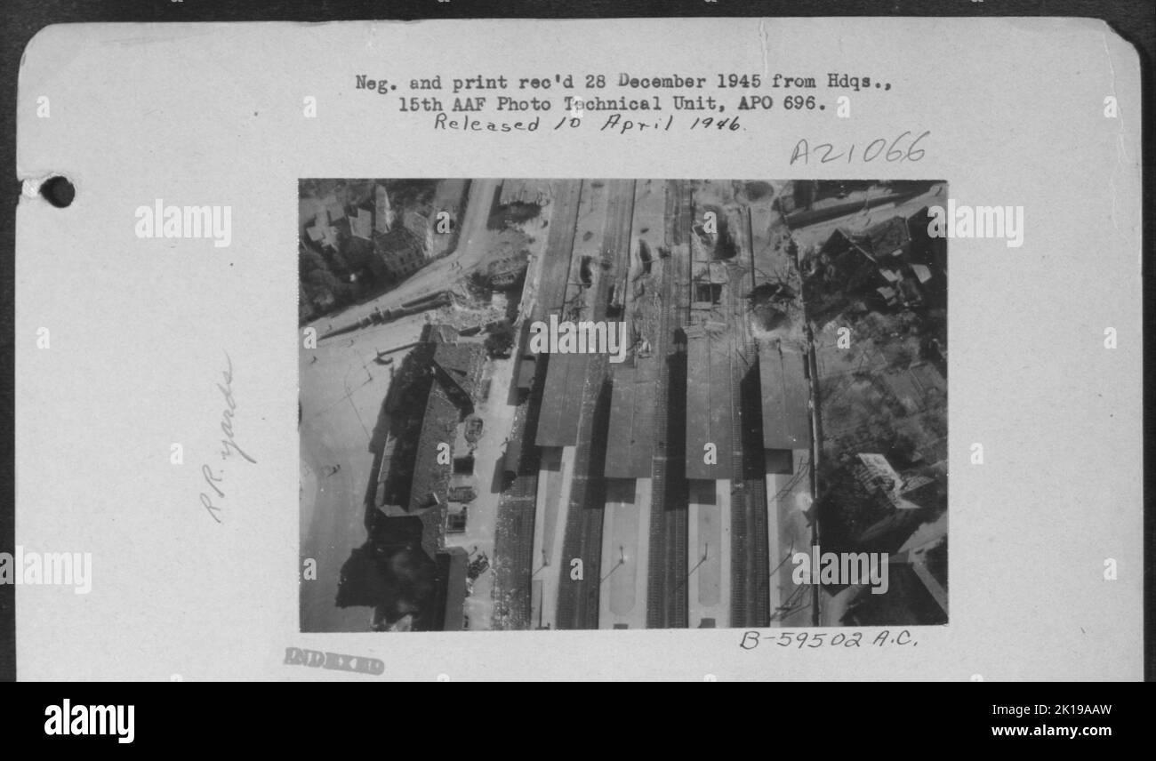 Bombing Attacks On The Celle Marshalling Yards In Germany By 9Th Air ...