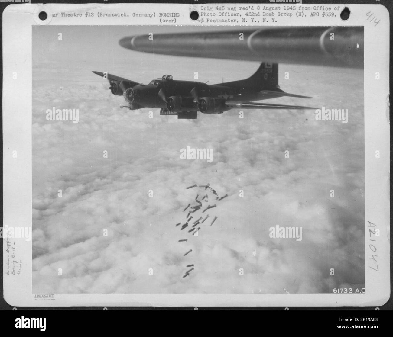 A Boeing B-17 "Flying Fortress" Of The 452Nd Bomb Group Drops Its ...
