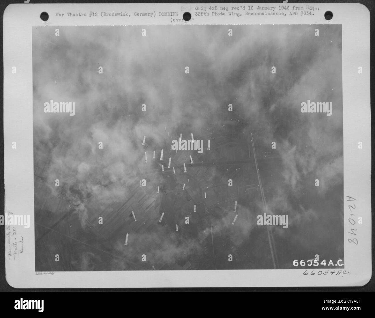 Bombs Dropped From Boeing B-17 Flying Fortresses Of The 381St Bomb ...