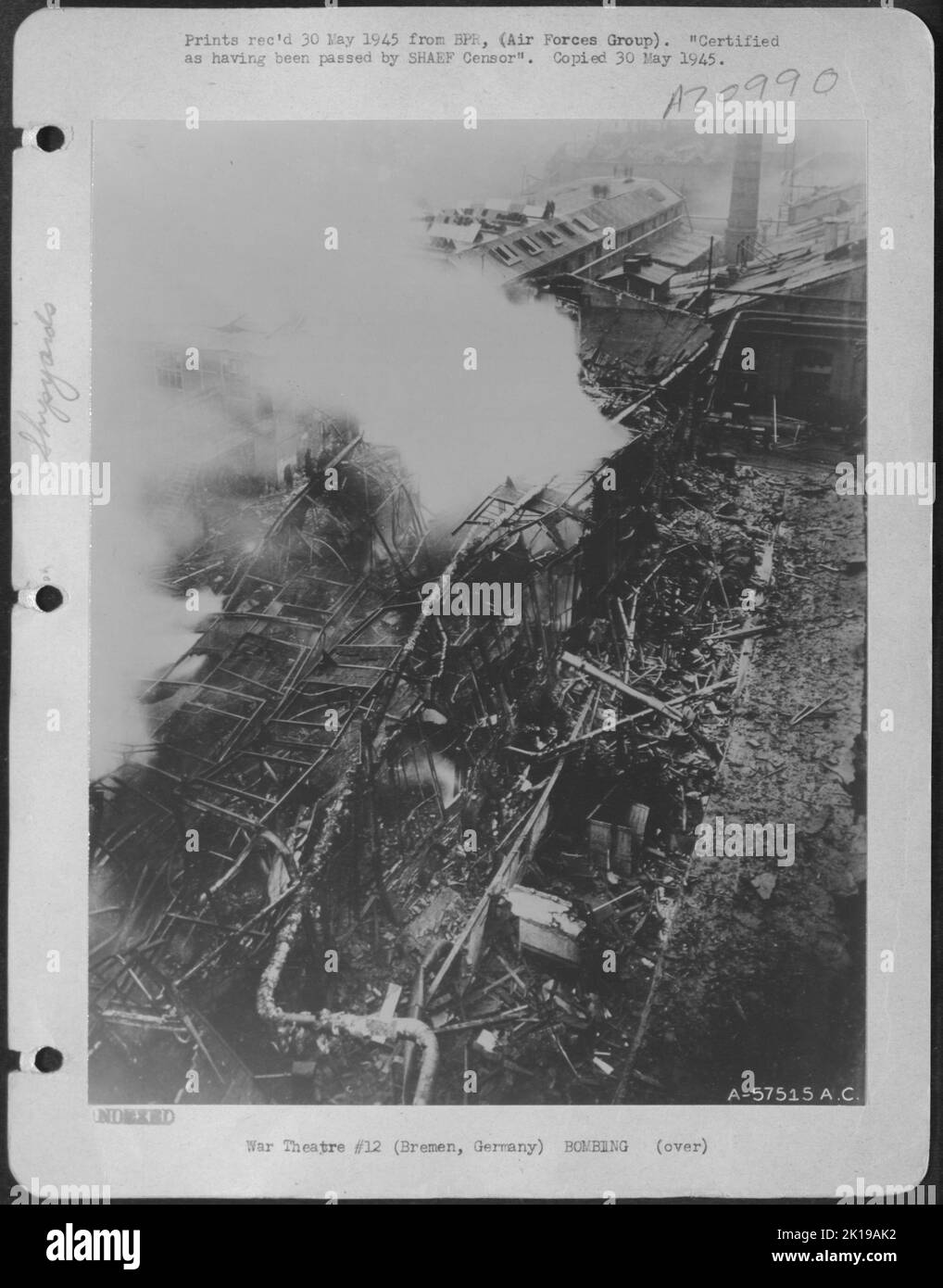 This Captured German Photo Shows Fire Completely Destroyed Deschimag'S ...
