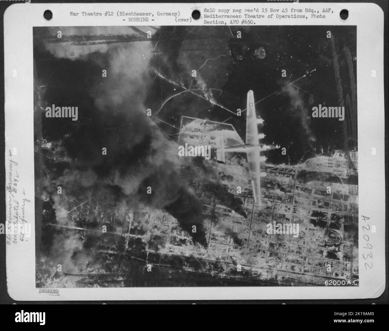 Bomb Strike By Consolidated B-24 Liberators Of 15Th Af On Oil Refinery ...