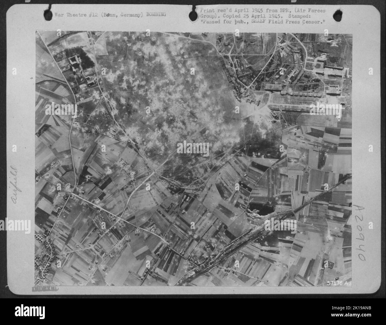 Bonn Airdrome, Germany, As It Appeared March 15, 1945 After Reported ...