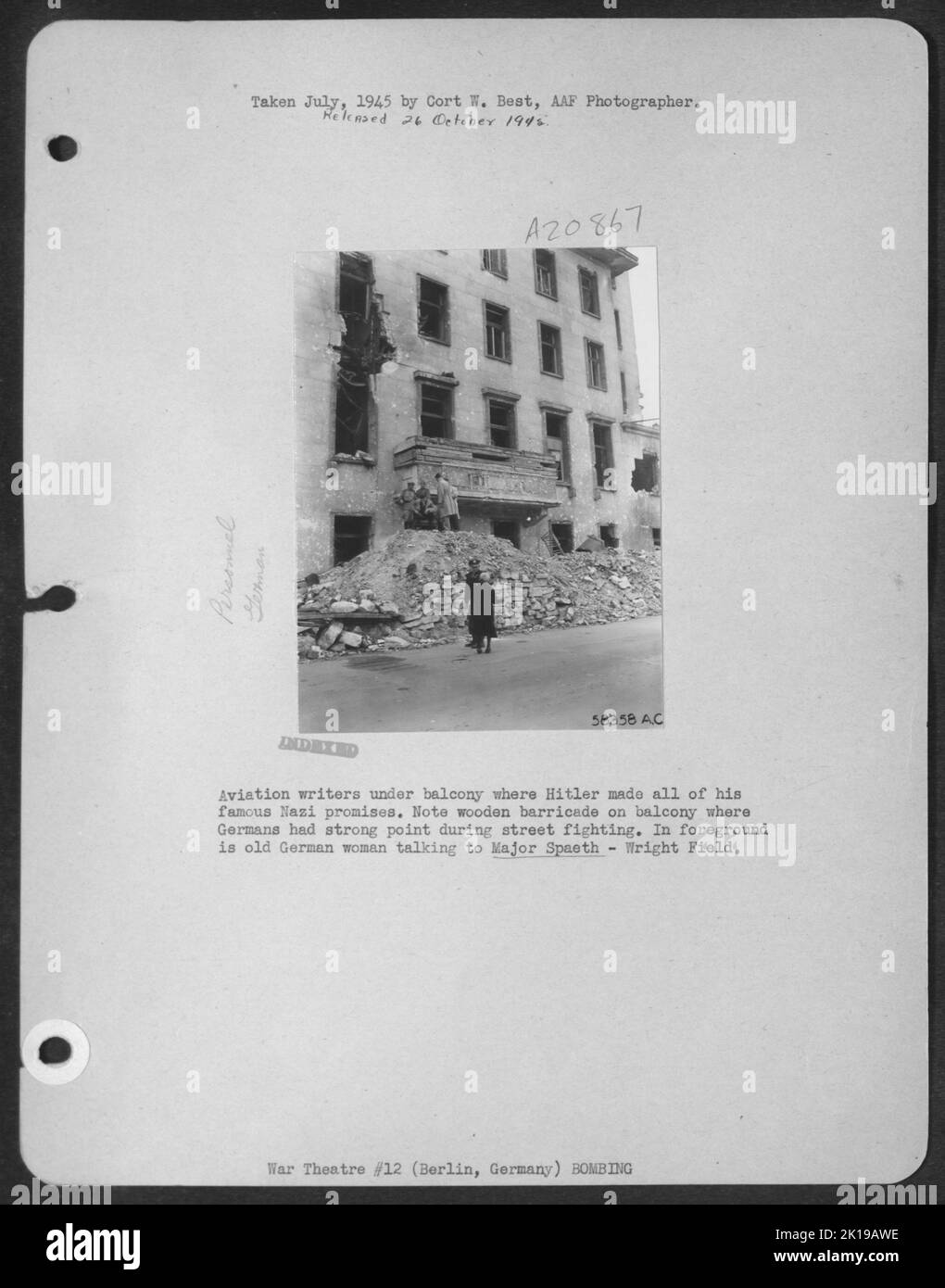 Aviation Writers Under Balcony Where Hitler Made All Of His Famous Nazi ...