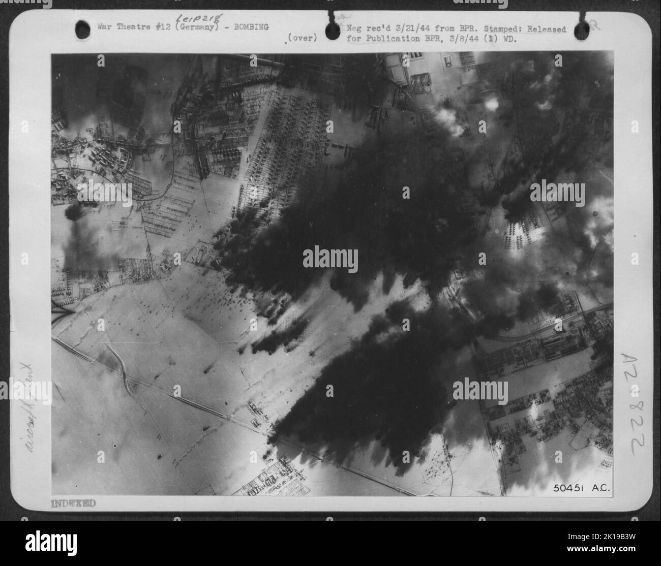 RIGHT ON THE BUTTON: In Sunday's attack by a record force of 8th AAF ...