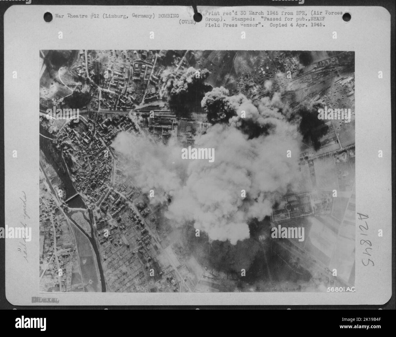 One of three important rail yards hit in precision attacks by Marauders ...