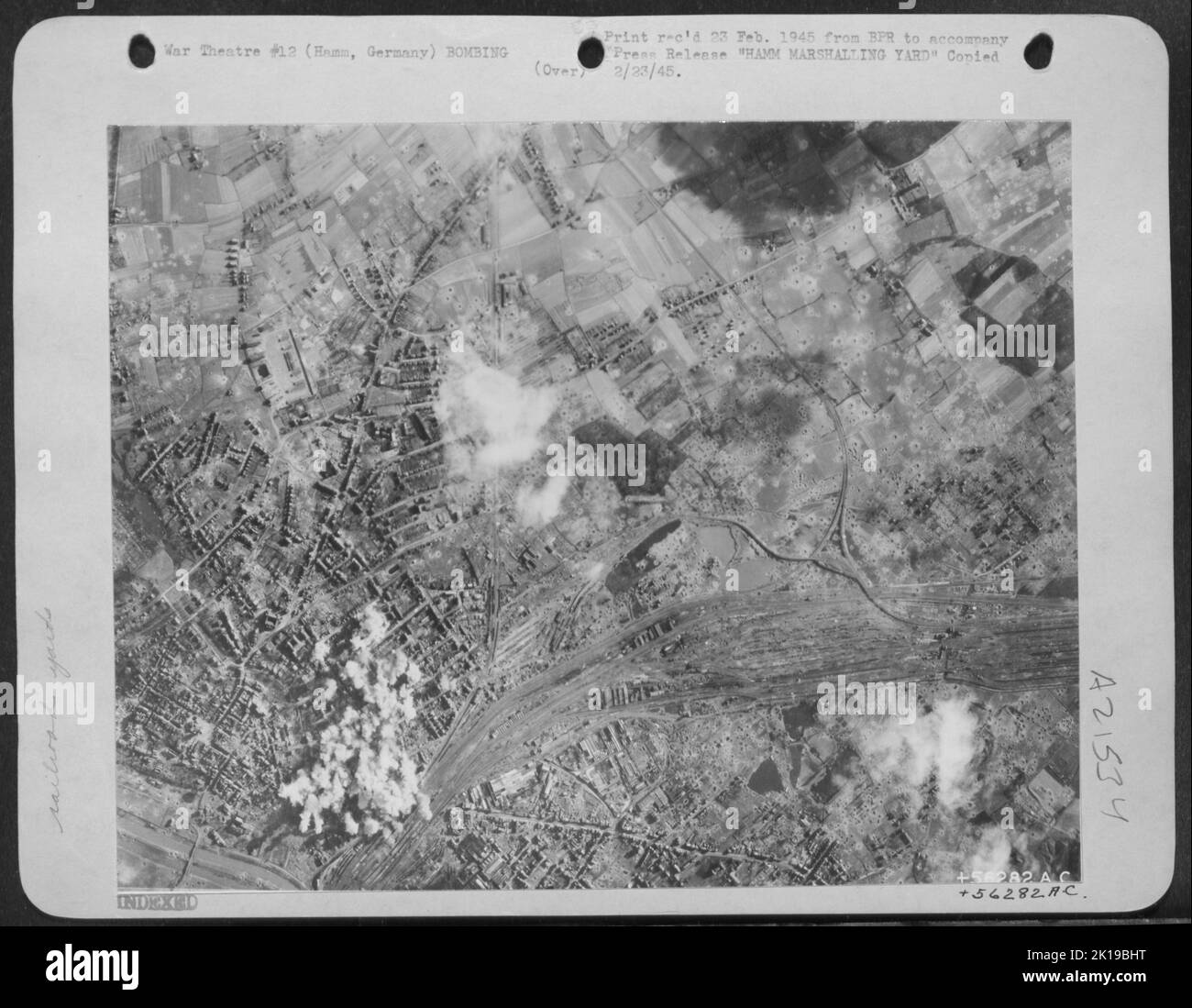 The huge marshalling yards at Hamm, germany, are attacked by the U.S ...