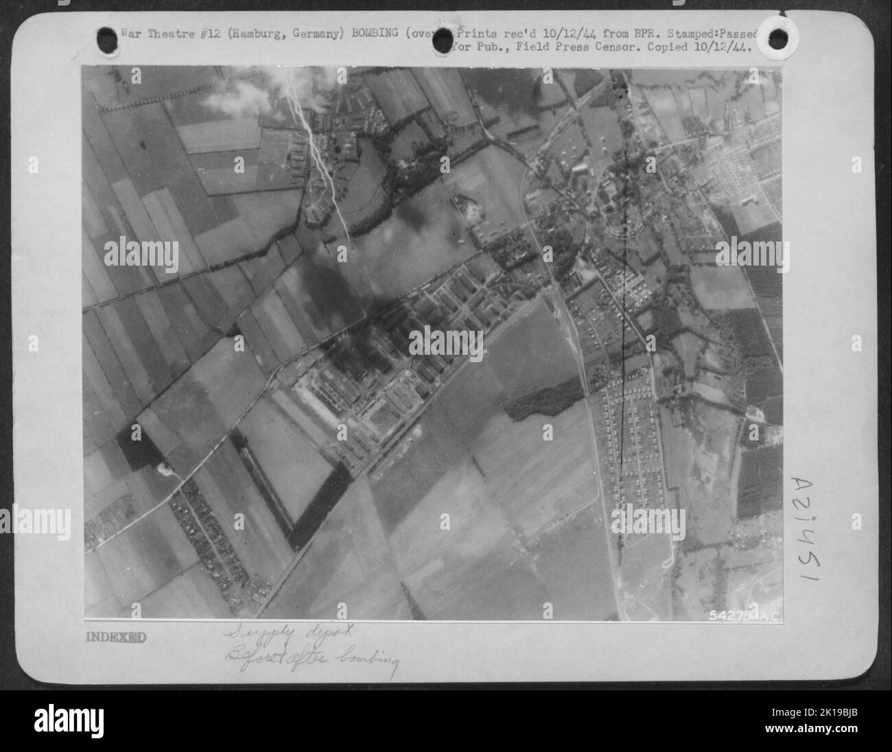 The large Nazi ordnance plant just outside of Hamburg, Germany, is ...