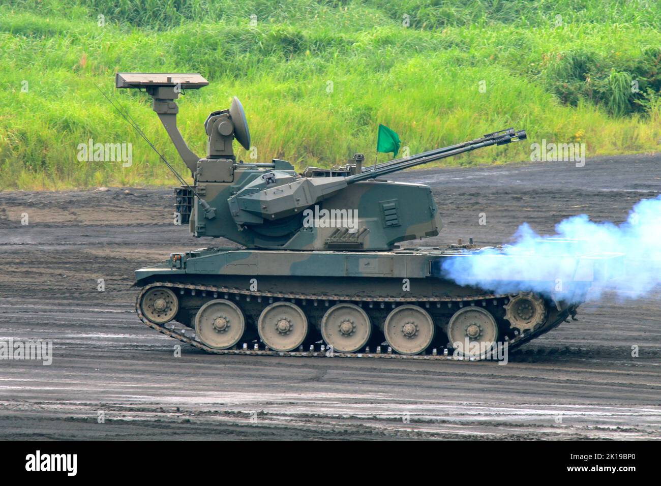 The Type 87 self-propelled anti-aircraft gun of Japan self defense ...