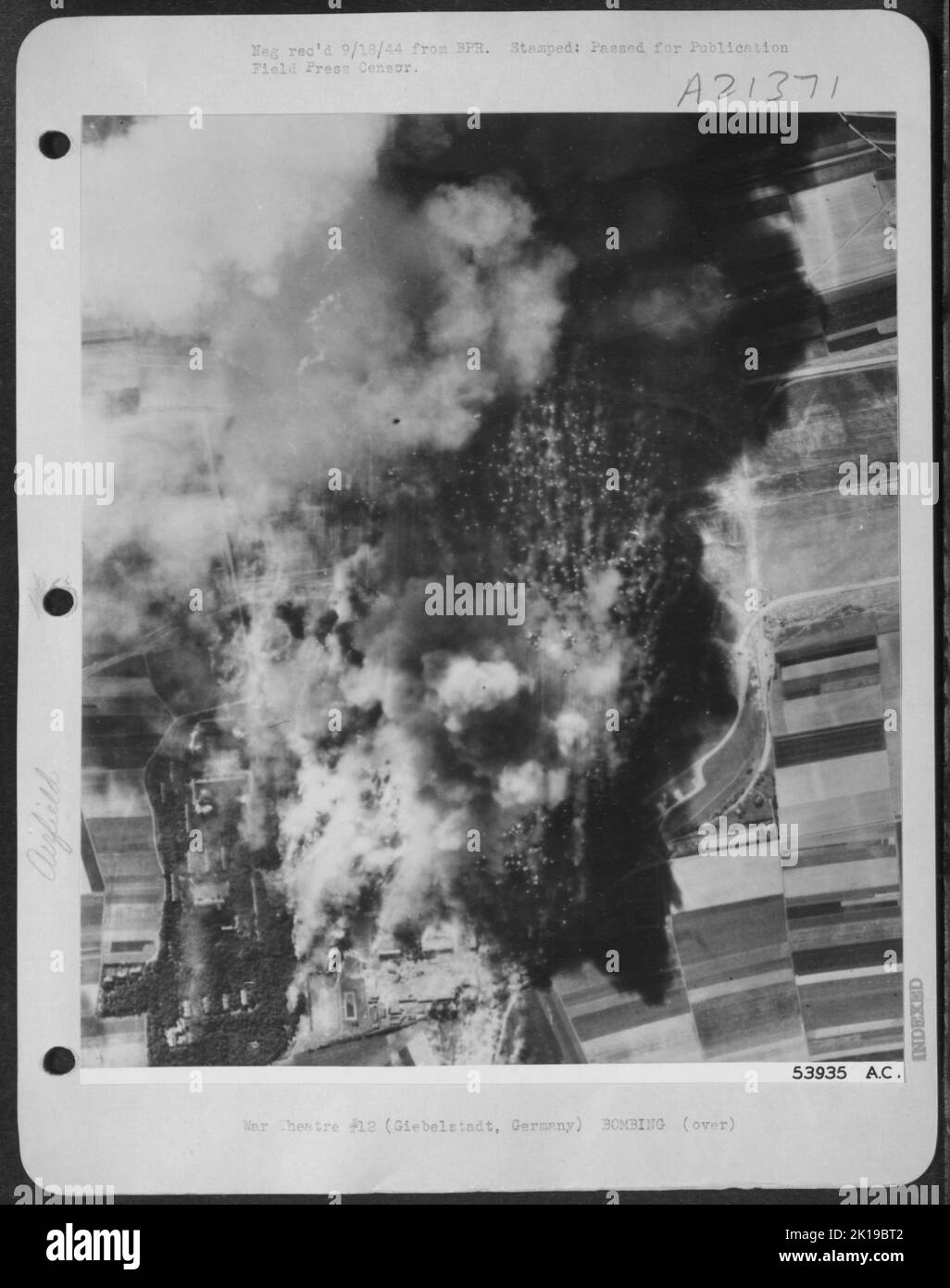 Incendiaries and high explosives mingle as they crash onto ...