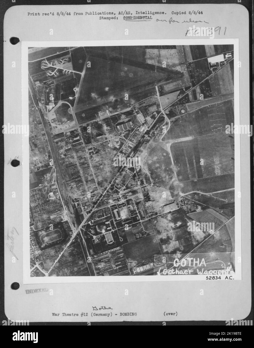 Bomb Damage at Gothear Waggonfabrik factory, Gotha, Germany Stock Photo ...