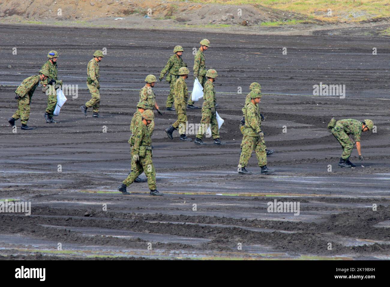 To check a ground at Higashi-Fuji Maneuver area Gotemba Japan Stock ...
