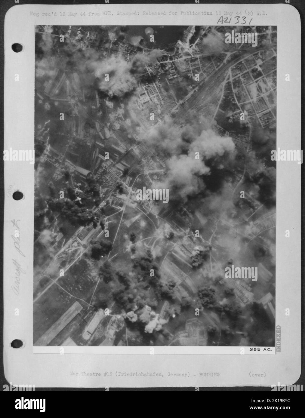 ASSEMBLY PLANT HIT--At Friedrichshafen, Fortresses of the U.S. 8th AAF ...