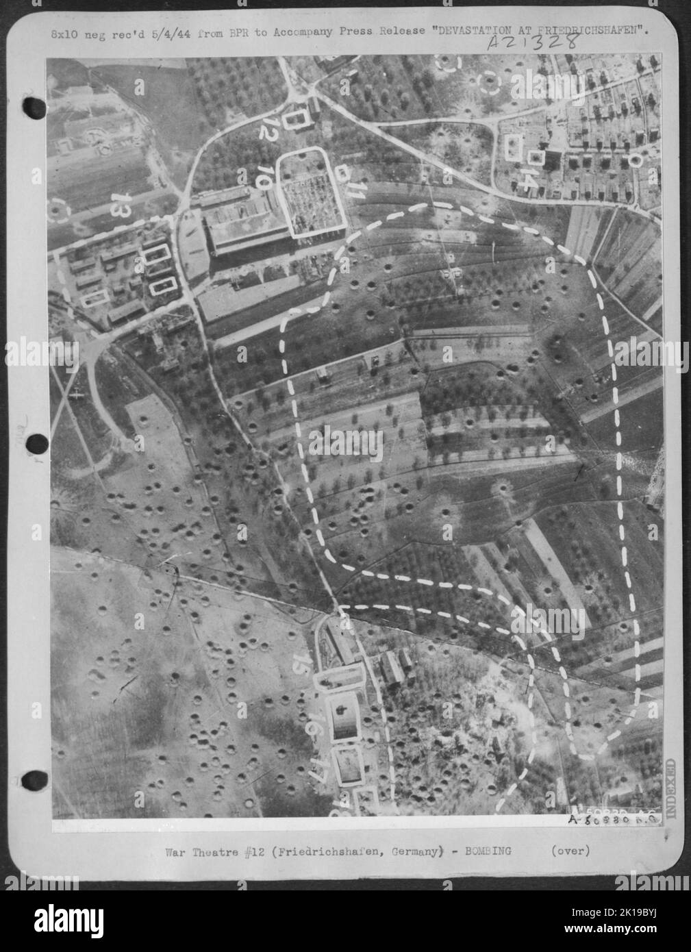 DEVASTATION AT FRIEDRICHSHAFEN, GERMANY. Flying Fortresses of the U.S ...