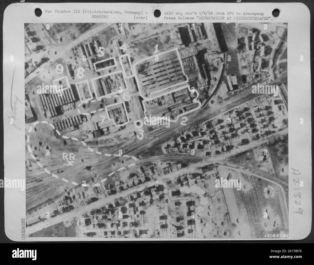 DEVASTATION AT FRIEDRICHSHAFEN, GERMANY. Flying Fortresses of the U.S ...