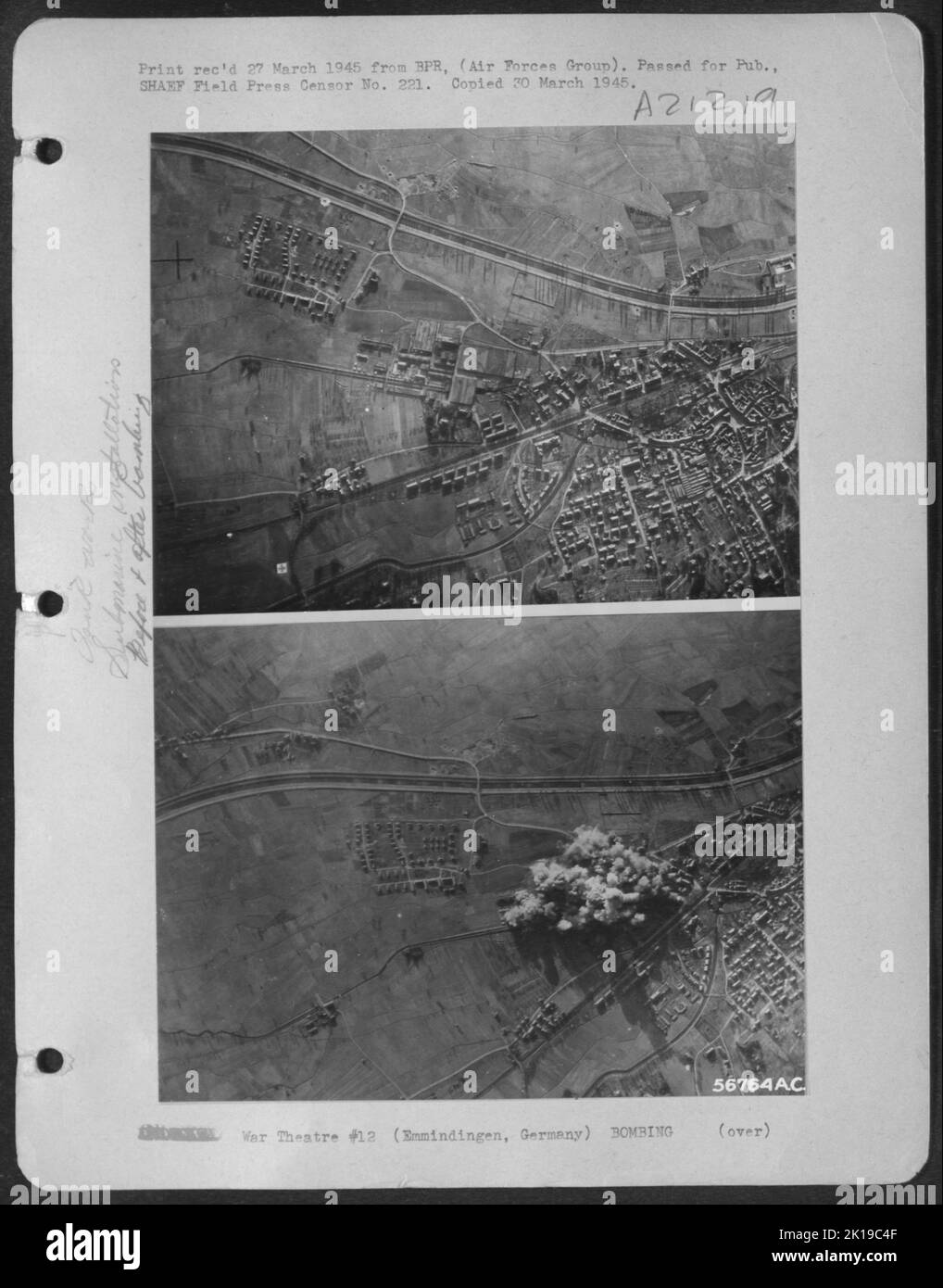 Medium altitude precision bombing at its best is illustrated by the 28 ...