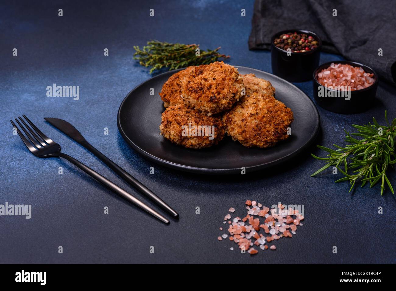 Delicious fresh ground beef patties with onions in breadcrumbs. Meat ...