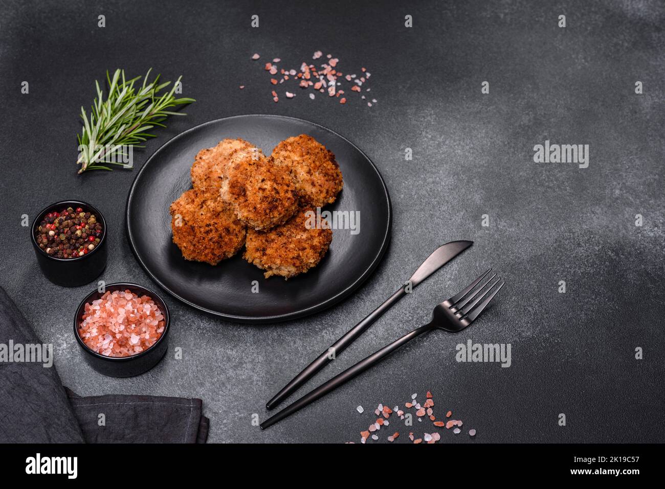 Delicious fresh ground beef patties with onions in breadcrumbs. Meat ...