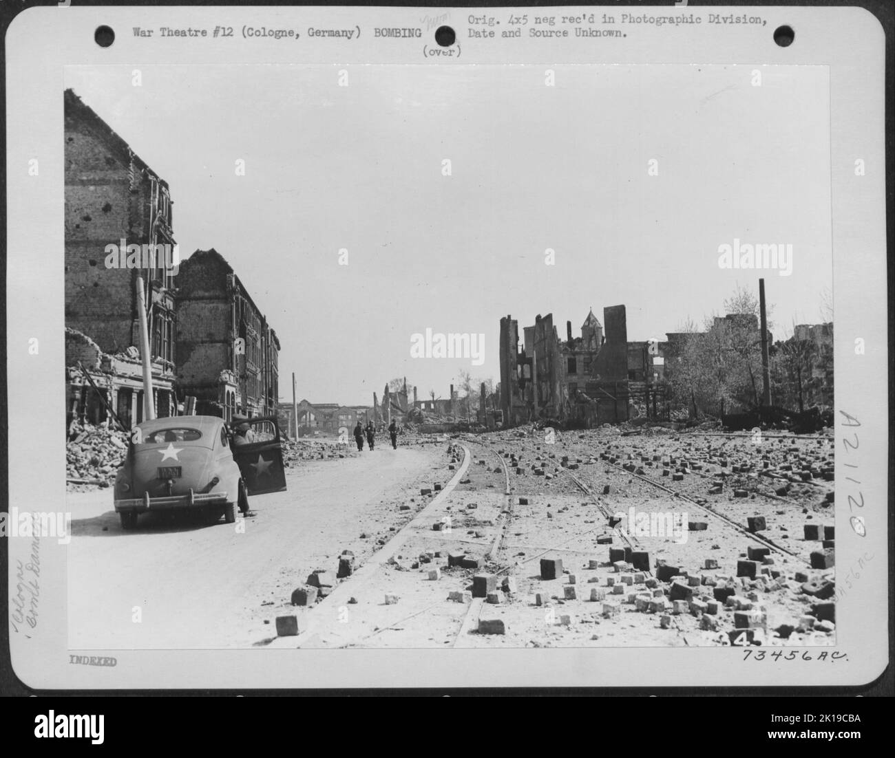 Result of bombing of Cologne, Germany, by the 9th Air Force. 10 April ...