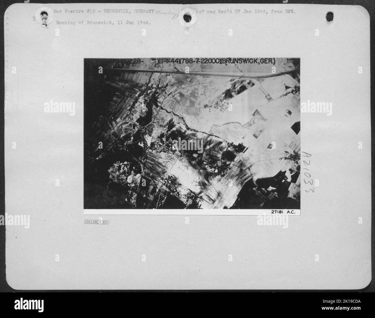 Bombing of Brunswick, 11 Jan 1944 Stock Photo - Alamy