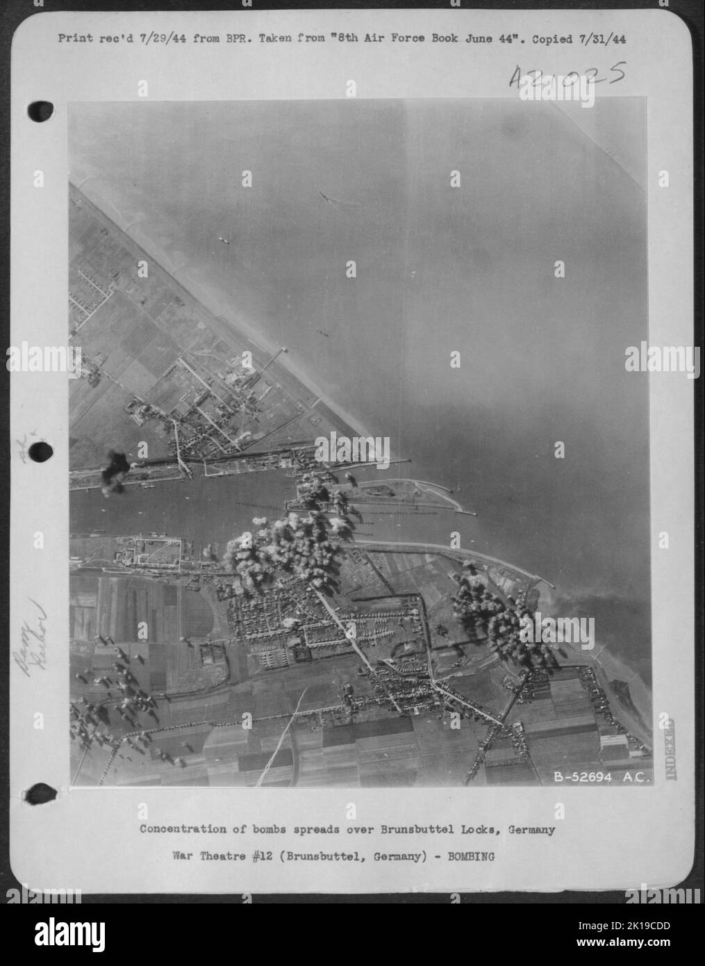 Concentration of bombs spreads over Brunsbuttel Locks, Germany Stock ...