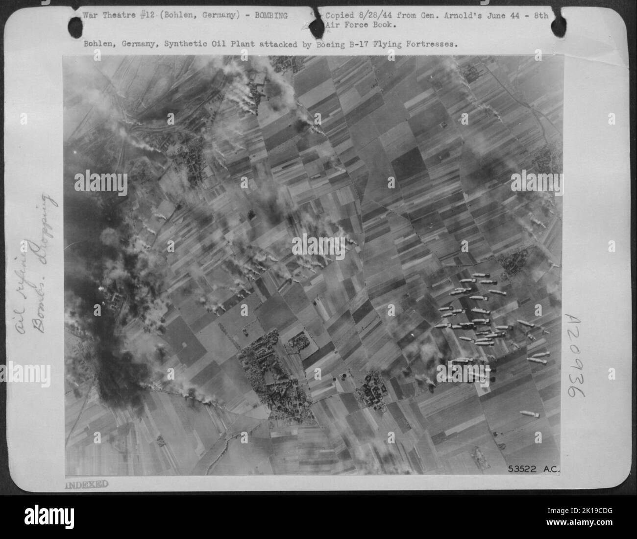 Bohlen, Germany, Synthetic Oil Plant attacked by Boeing B-17 Flying ...