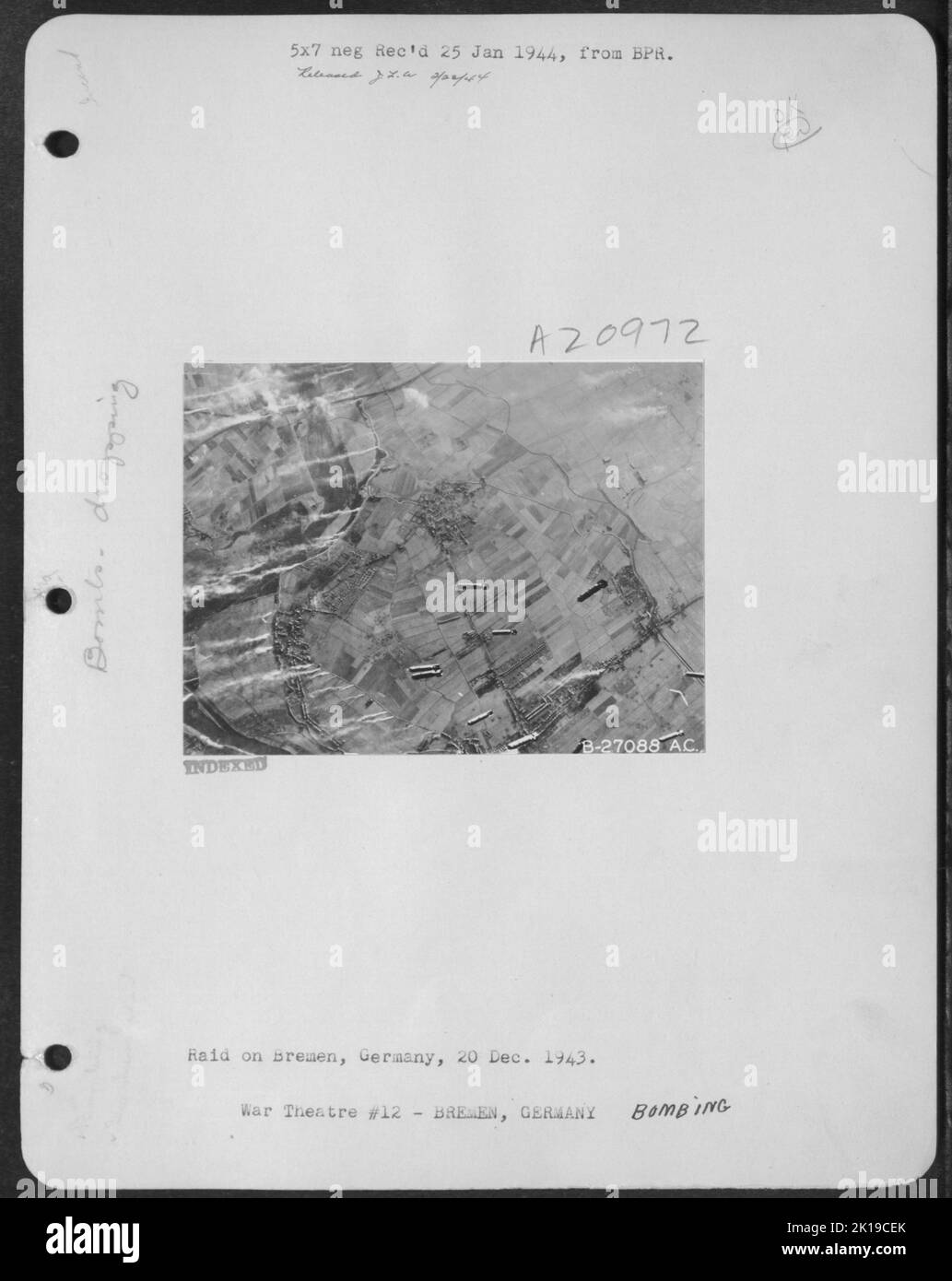 Raid on Bremen, Germany, 20 Dec 1943 Stock Photo - Alamy