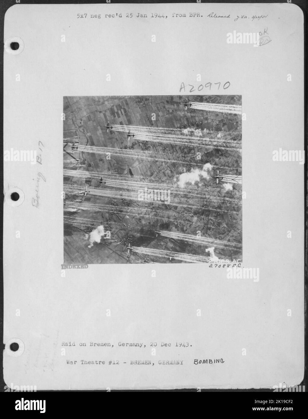 Raid on Bremen, Germany, 20 Dec 1943 Stock Photo - Alamy